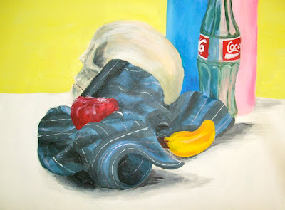 highschoolart: Still Life Acrylic High School Painting