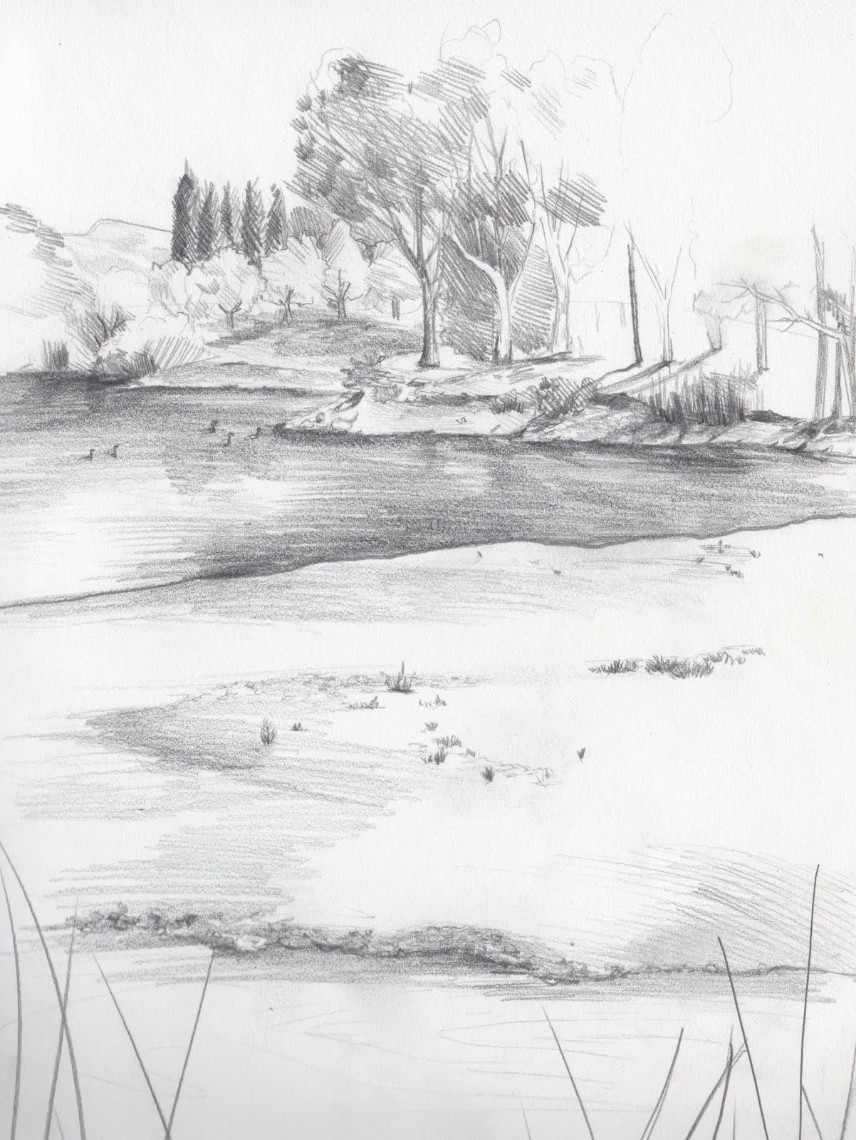 Dear Ally...: Lakeside Sketchin'