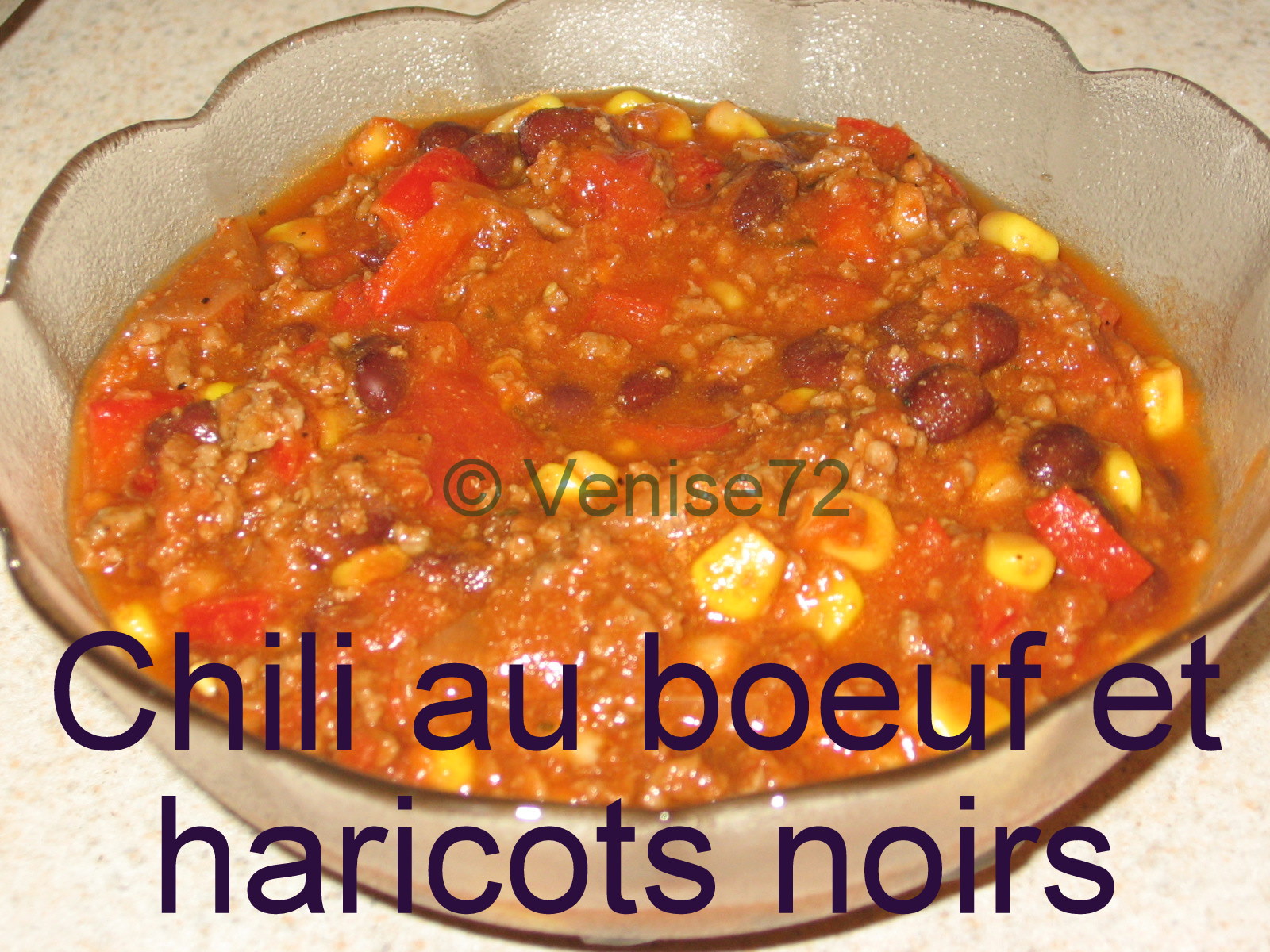 Les découvertes de Venise: Chili aux bœuf et haricots noirs