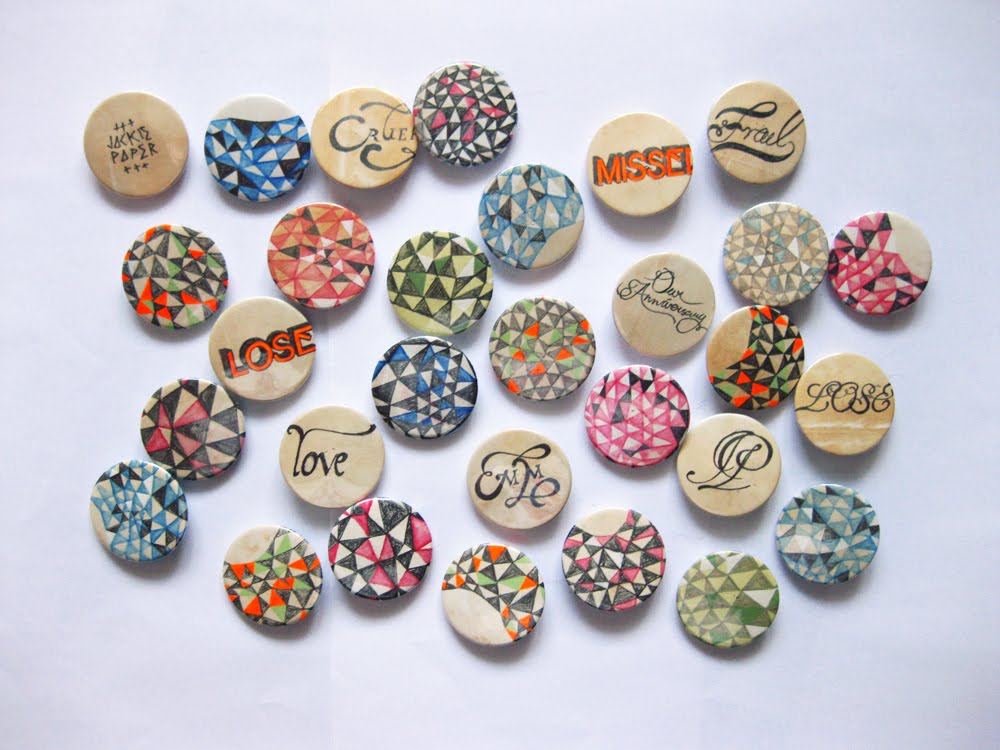 Hand Made Badges / Words & Pictures