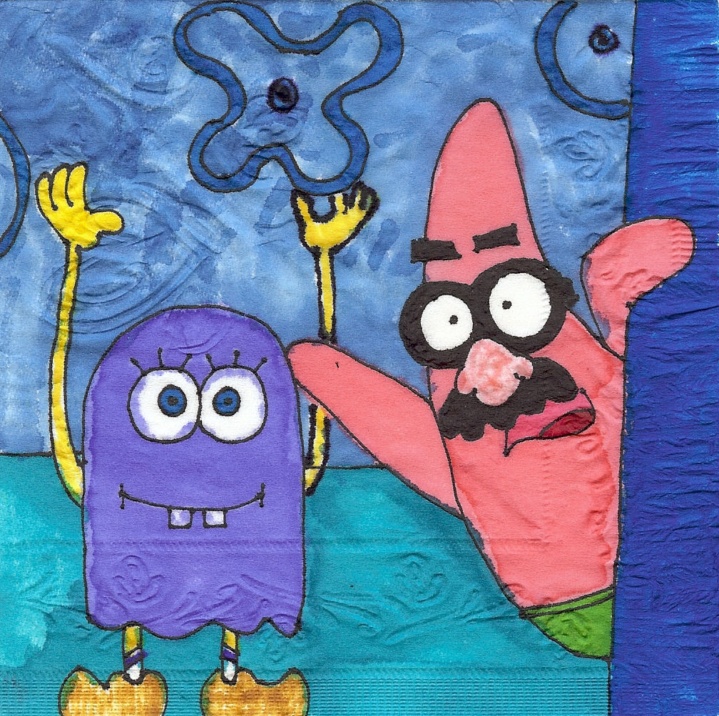 kmkirbynapkins: SpongeBob and Patrick trick-or-treating