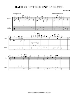 Karl Straub Guitar: BACH COUNTERPOINT EXERCISE
