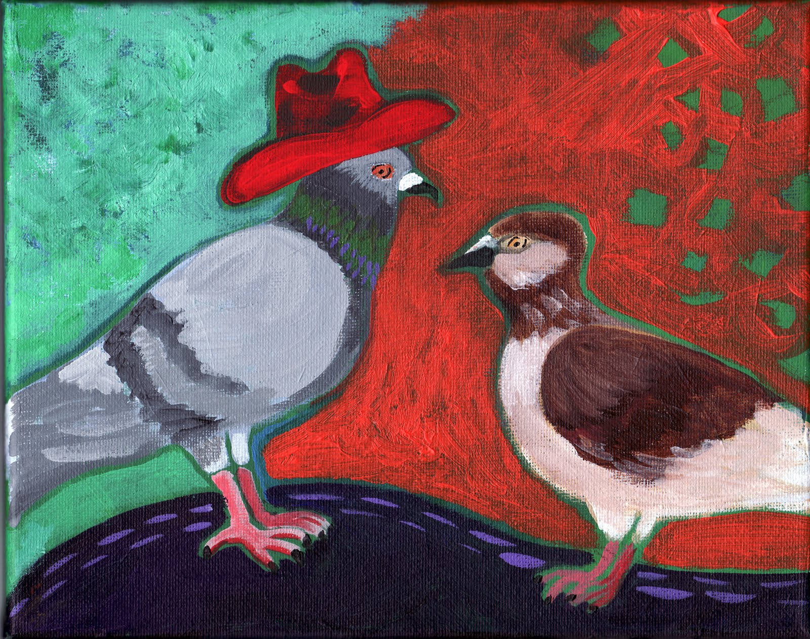 Jenn Hogg's Art Blog: Cowboy pigeon