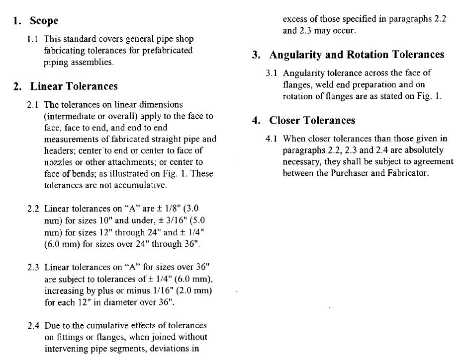 WWW.QCINSPECTOR.BLOGSPOT.COM: PIPE FABRICATION TOLERANCES ( COURTESY PFI )