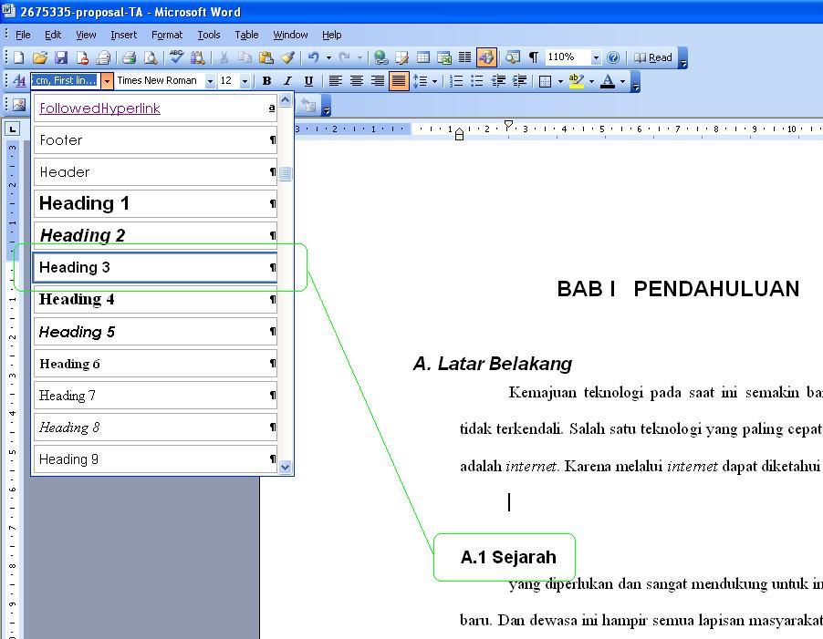Cara mudah membuat daftar isi di Microsoft Word | Gak Puenting Blas