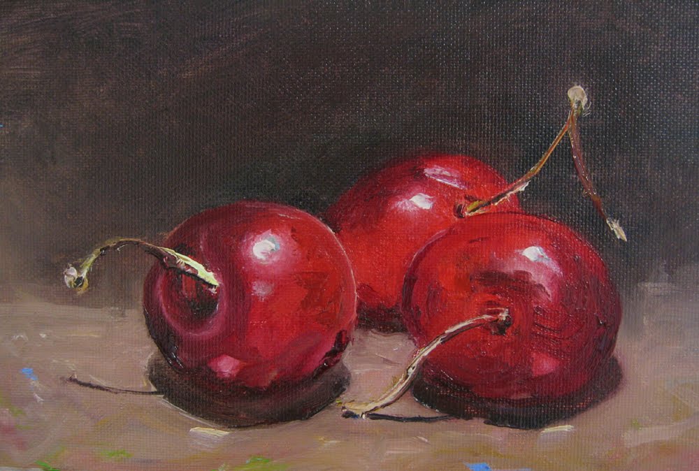 painter: Three Cherries Still Life.