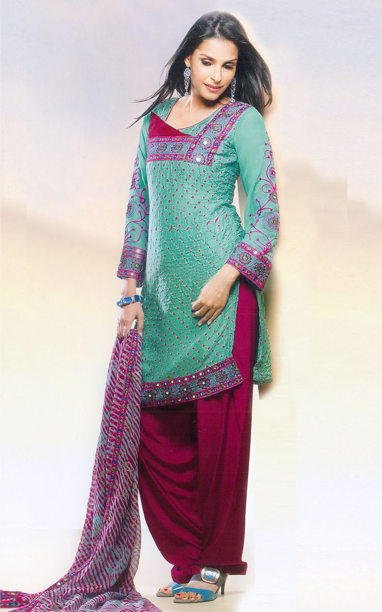 salwar designs n patterns: patiala salwar with embroidary work
