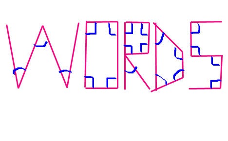 Figures Speak Mathematics: Angles in alphabets
