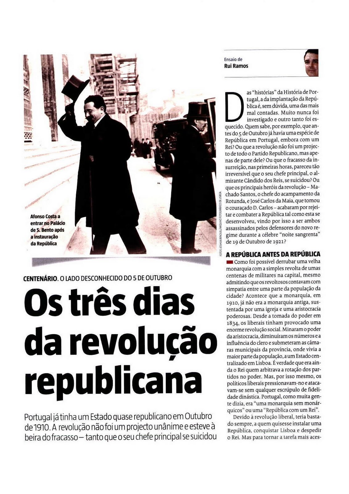 Causa Real: RUI RAMOS: OS 3 DIAS DA REVOLUÇÃO REPUBLICANA