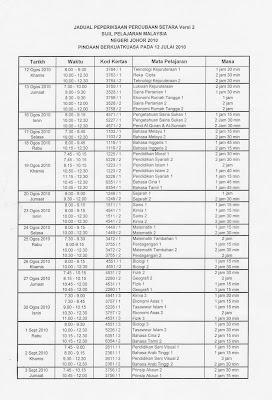 Unit Penilaian dan Peperiksaan: Pindaan Jadual Waktu Peperiksaan ...