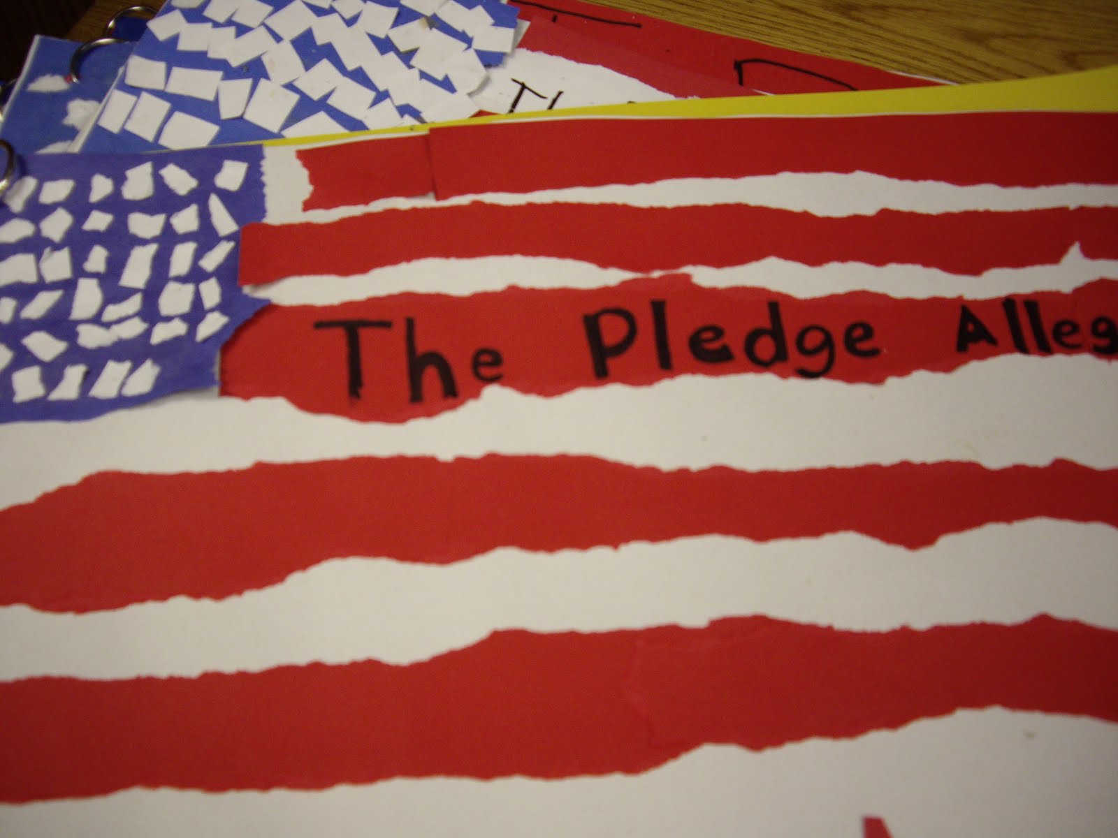 a palette of primary grade kids book making: I Pledge Allegiance Books