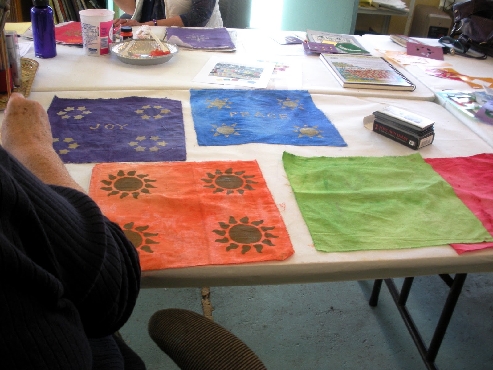 ART FULL MUSINGS: Day of Creating Prayer Flags...in process