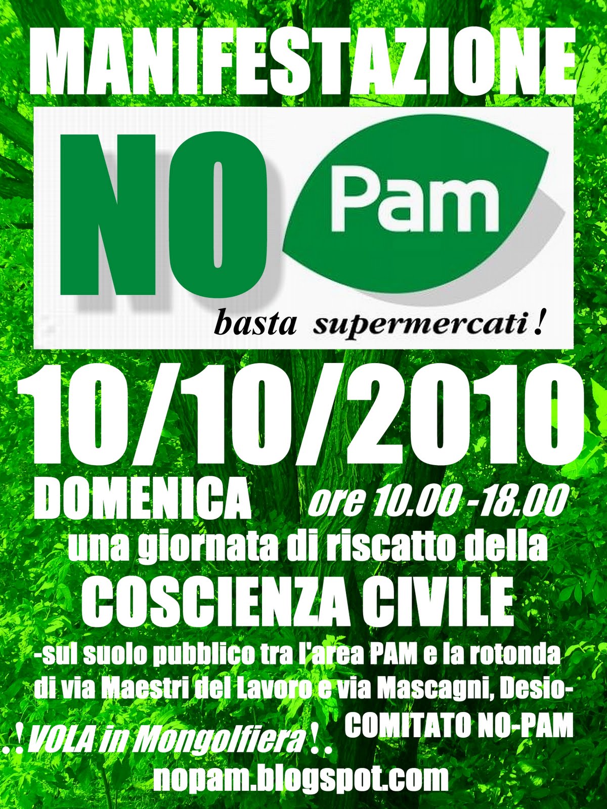 CITTADINI CONTRO IL CENTRO COMMERCIALE PAM
