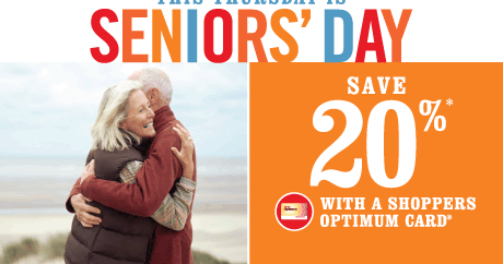 Canadian Daily Deals: Shoppers Drug Mart: 20% Off Seniors' Day (Dec 16)