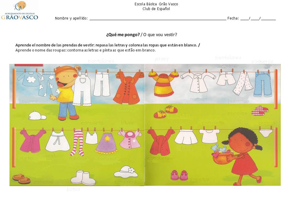 mi primera escuela de español: Ficha Ropa