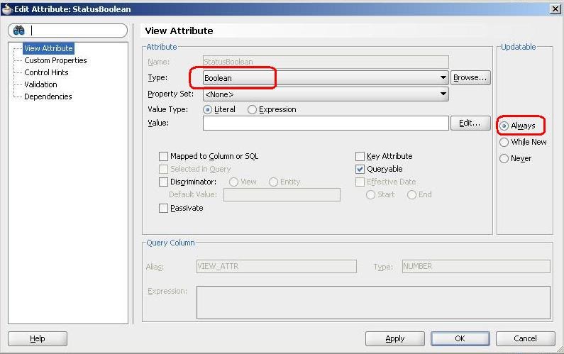 Oracle Adf Adding Boolean Checkbox To Table Component In Oracle Adf 4155