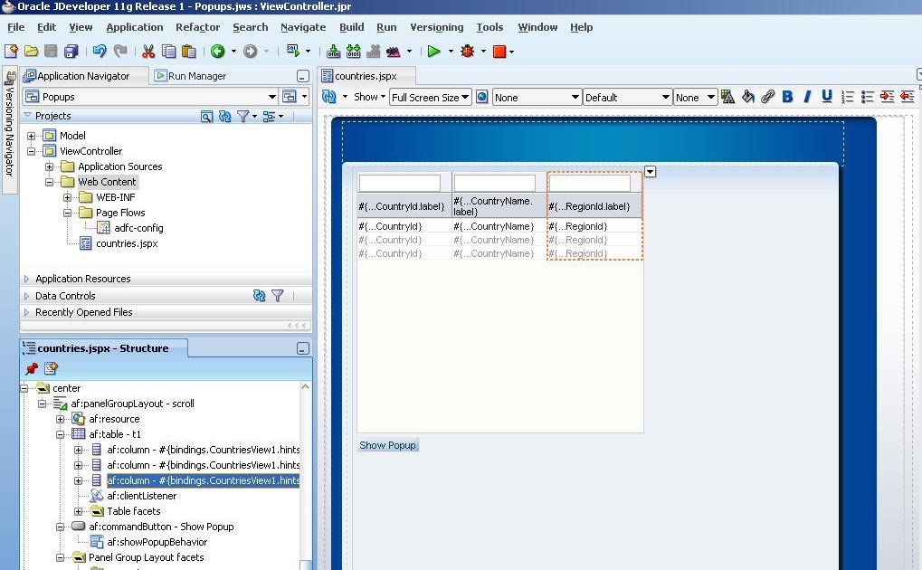 Oracle Fusion Cloud And Oracle Apps Technical Creating And Displaying Popups In Oracle Adf