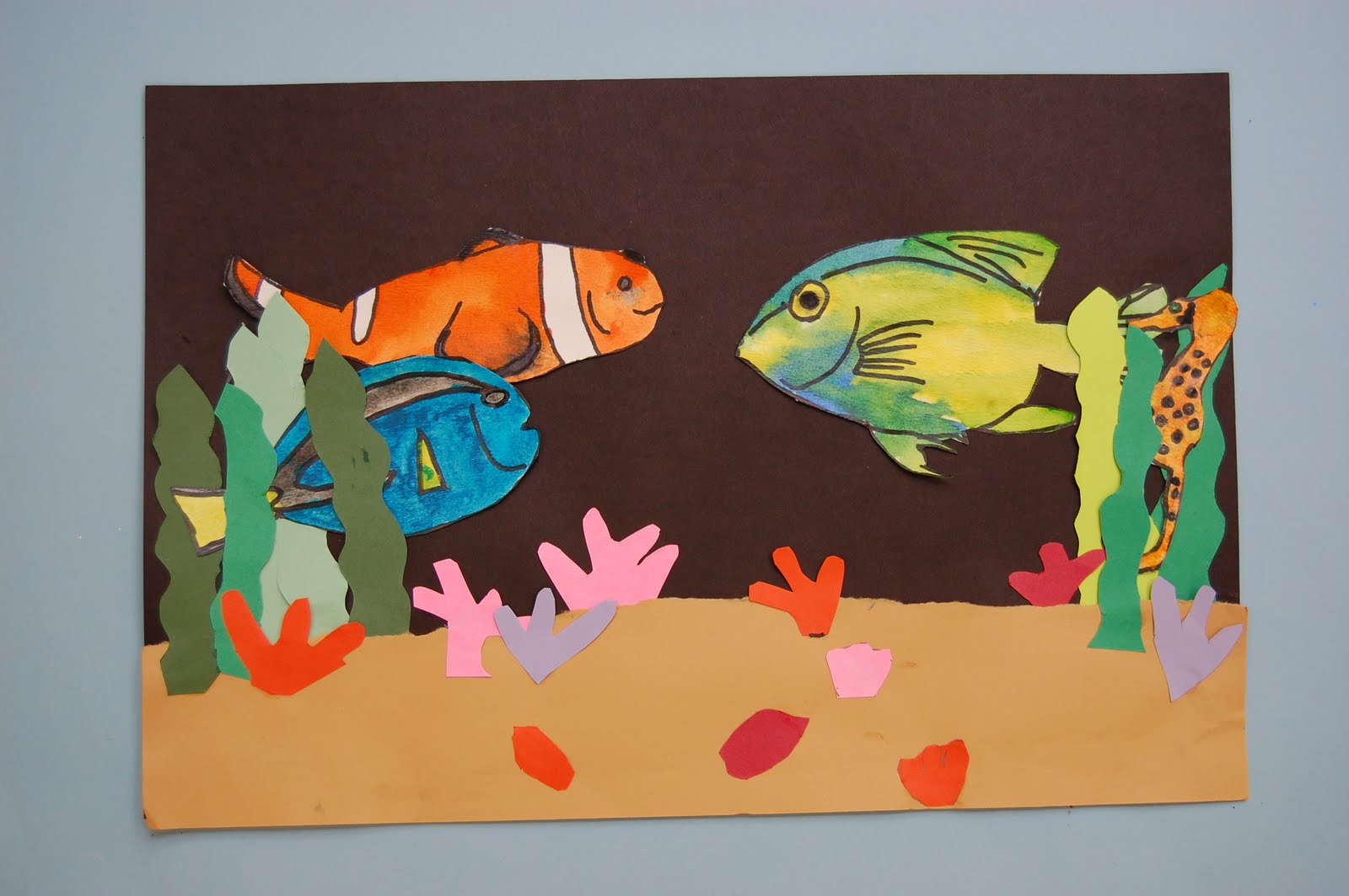 super happy art class: Under the Sea Collage