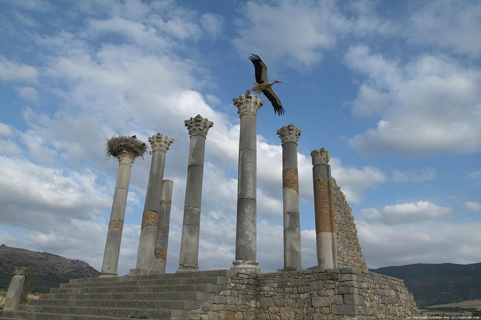 المواقع الاثرية بالعالم: Volubilis Morocco ( walili)