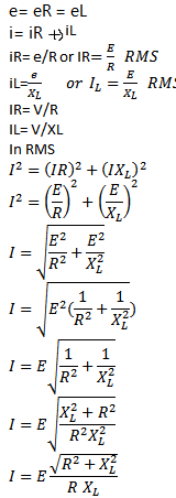 Parallel RL circuits formula and Phasor diagram explanation ...