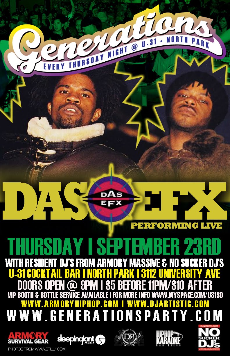 Generations Party U-31 Every Thursday Night: THEY WANT EFX!!!