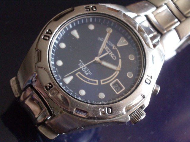 jam & watch: Seiko Kinetic 100m - blue dial (sold)