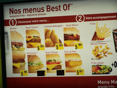 Moon Stars and Paper: McDonalds in France...along the road...