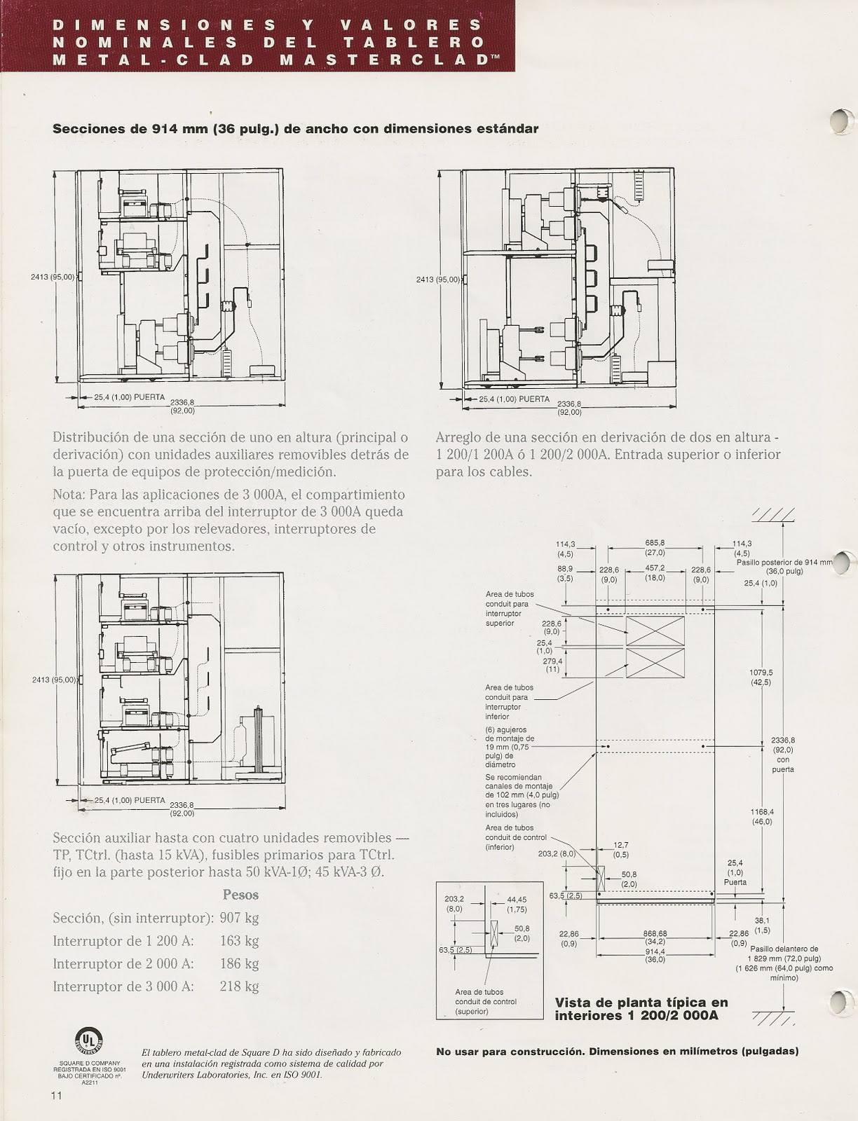 Subestaciones Eléctricas: catalogos de tableros Masterclad
