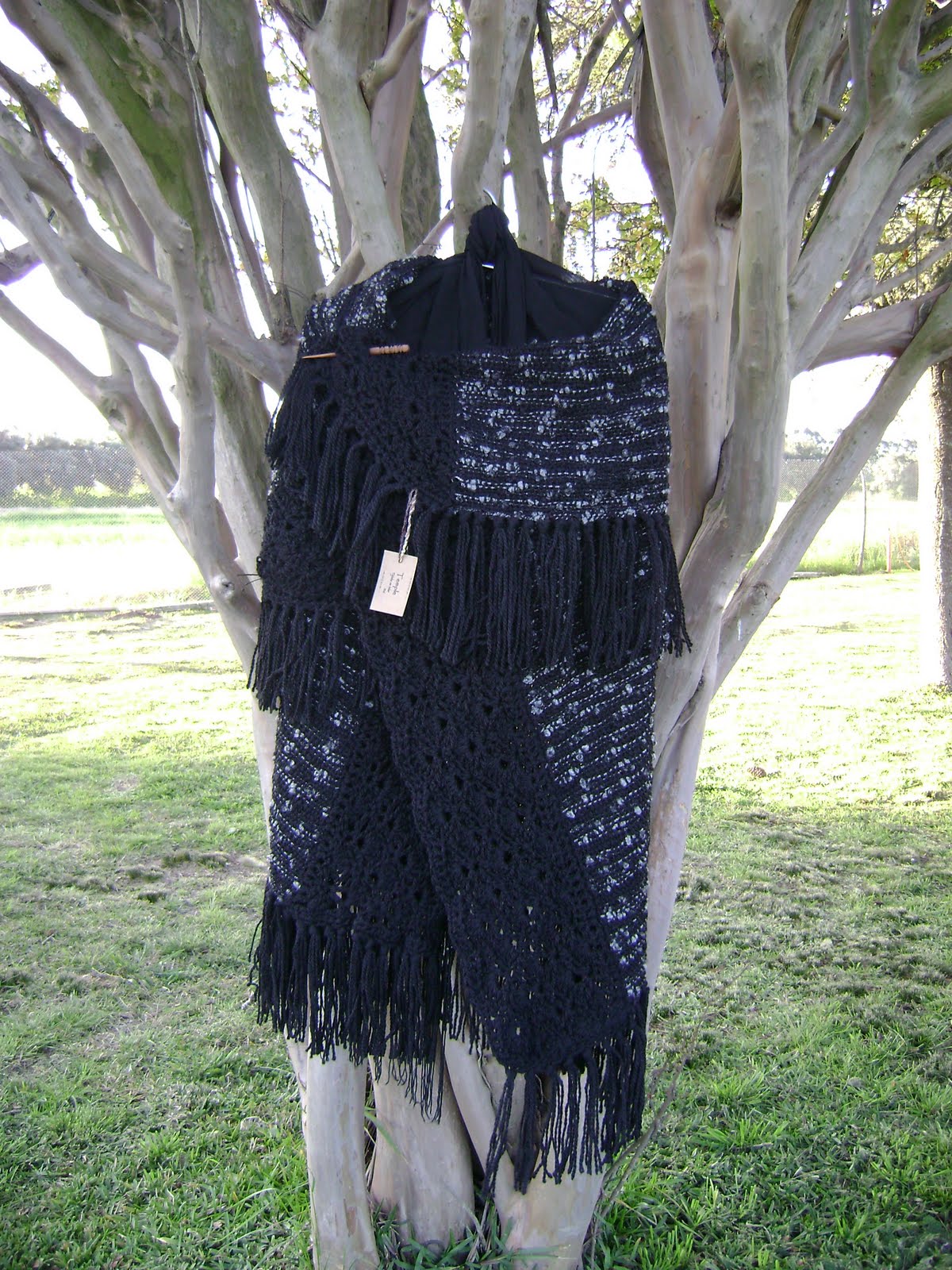 TEMPLE tejidos en telar: Chaleco en telar y crochet. Art171