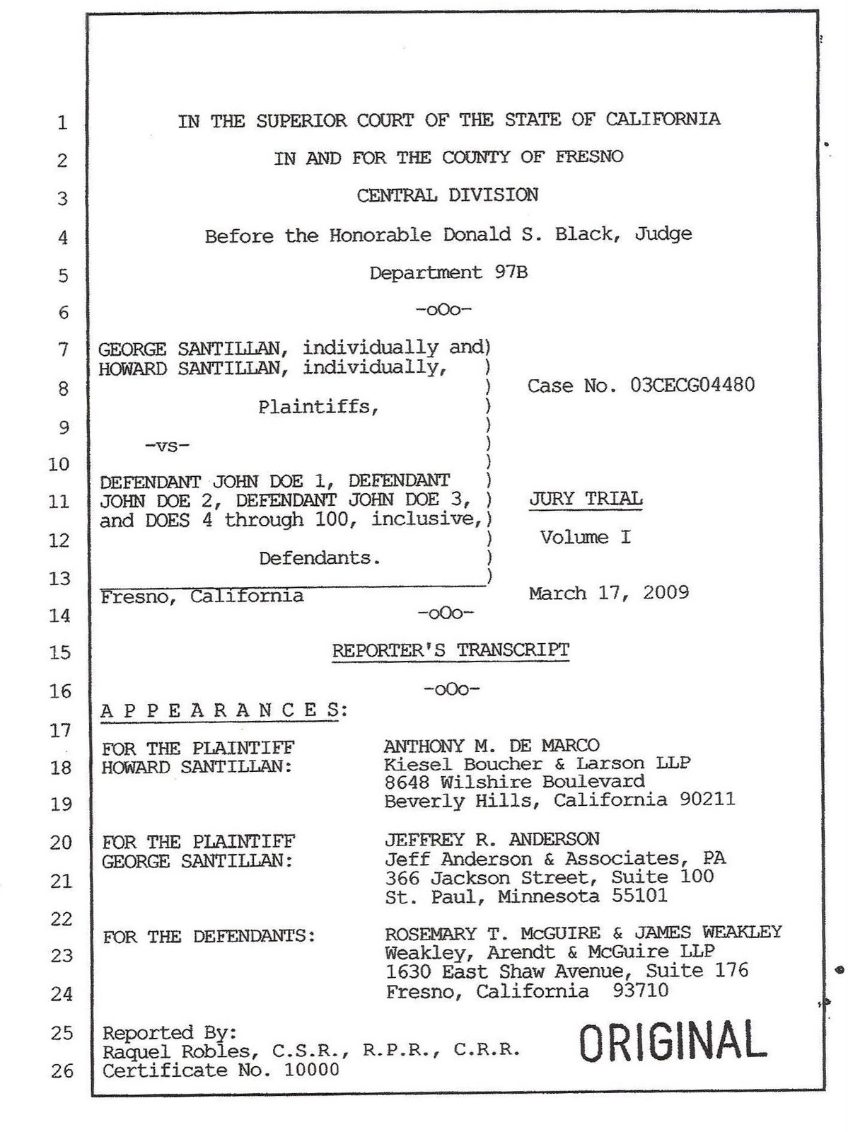 CofA2011: Roger Mahony, Under Oath, Manages to Say Very Little