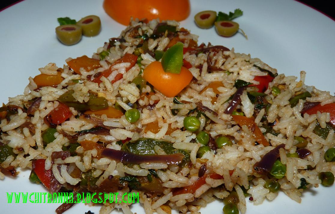 Chitranna: Capsicum(colour full) Rice