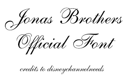 Disney Crazy - Happy Birthday Miley !: Jonas Brothers Official Font