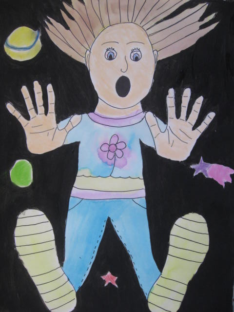MaryMaking: Falling Back Into Space Portraits 2nd - 5th Grade