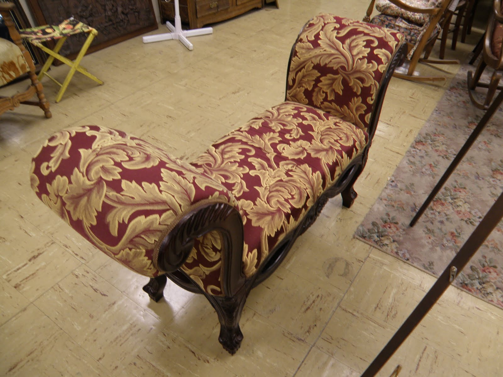 For the Love Of Benches Continued . . .: Upholstered bench with no back