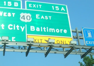 The Baltimore Snacker: Exit 15A: US-40 East (to Baltimore)