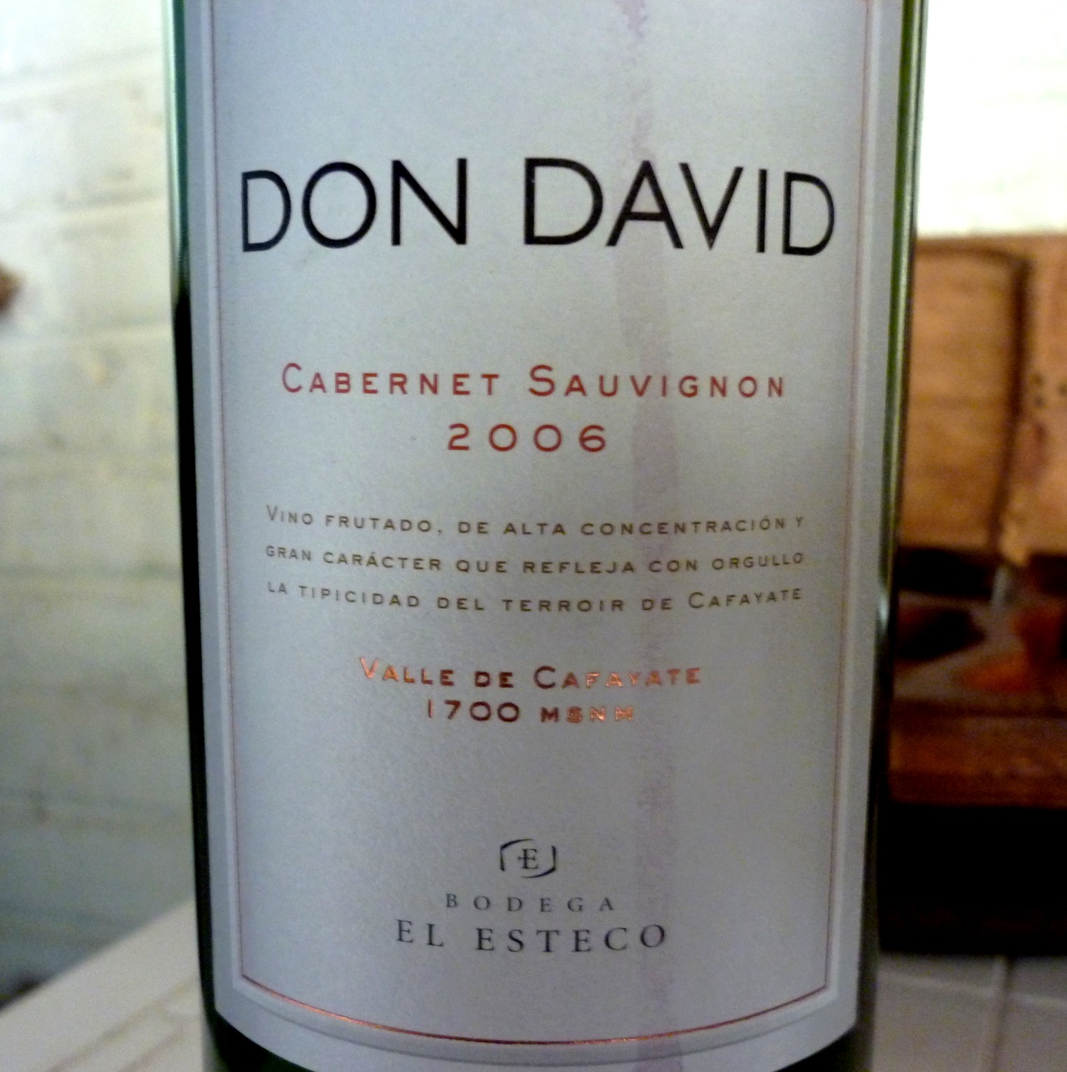 Argentina´s Wines Revisited by Miguel: Don David, Cabernet Sauvignon ...