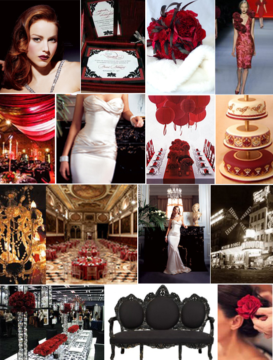 Bridal Bubbly: Moulin Rouge Inspiration Board