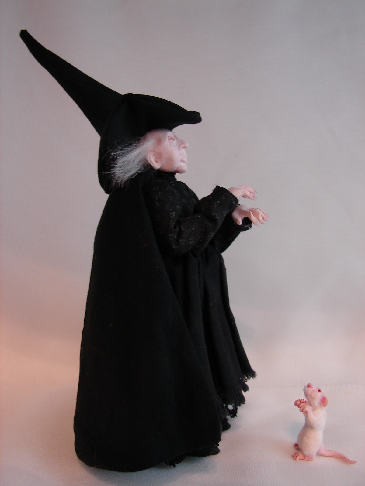 From the Studio of Pat Benedict: White Rat Witch with her Rat on eBay ...