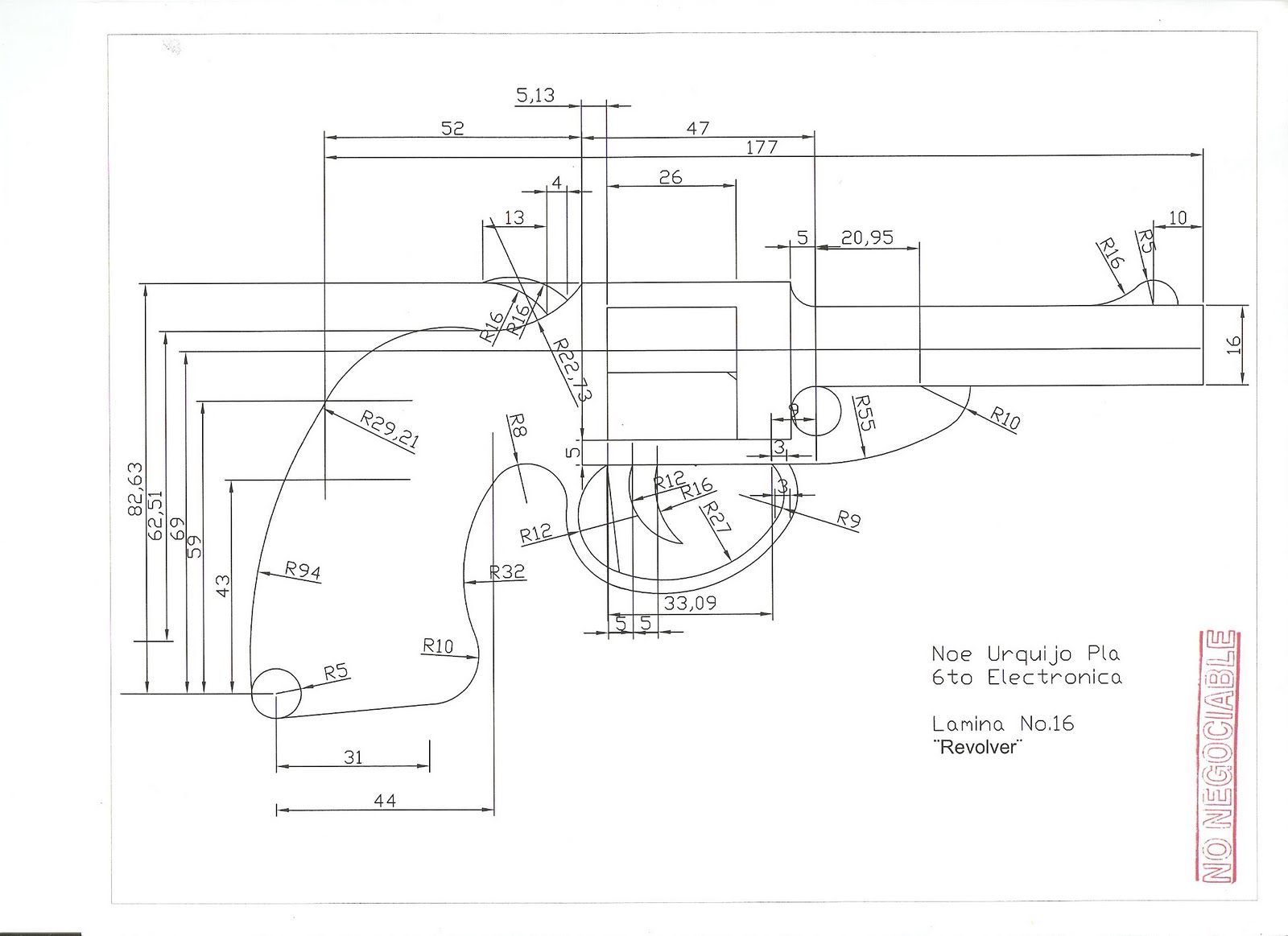 Noe's ideas: Lamina No.16 "Revolver" (AutoCad)