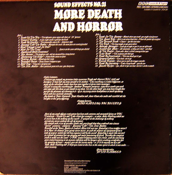 bruitages d'horreur 33 / 45 tours halloween records COLLECTION PRIVEE