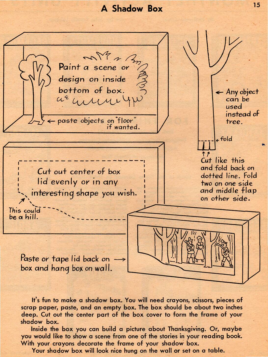 ELEMENTARY SCHOOL ENRICHMENT ACTIVITIES: SEASONAL SHADOW BOX
