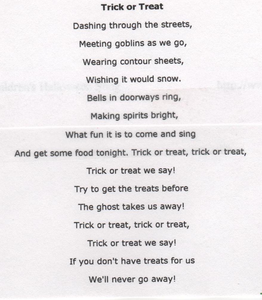 ELEMENTARY SCHOOL ENRICHMENT ACTIVITIES: HALLOWEEN SONGS