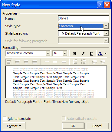 Create a Dictionary-Style Page Header, Styles