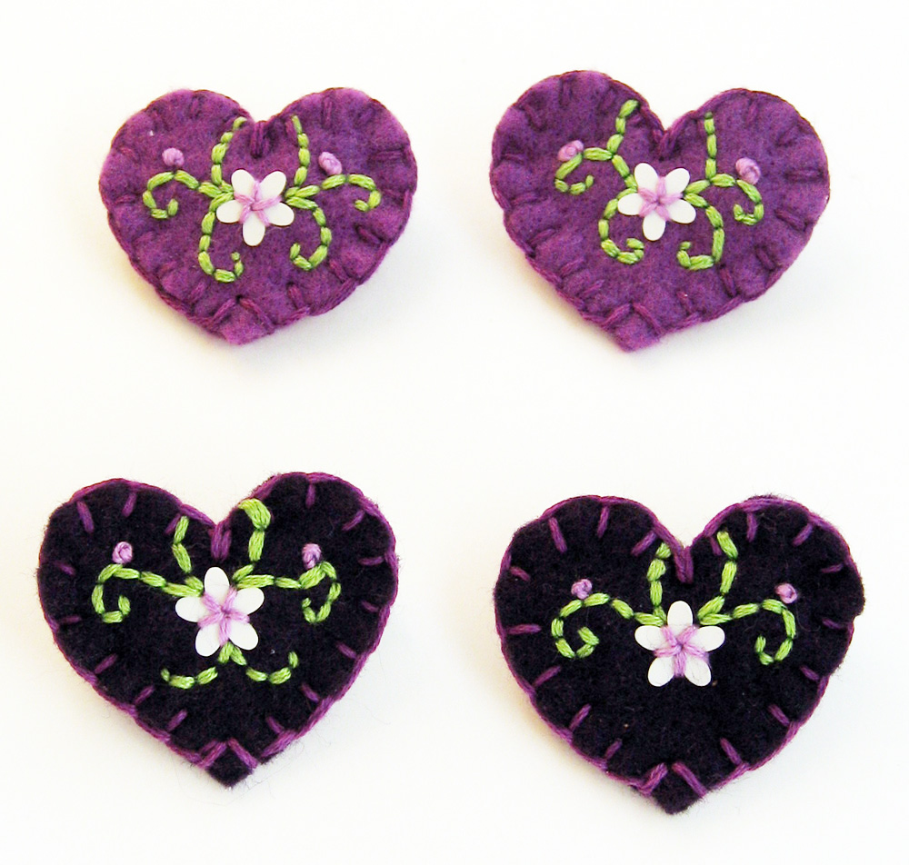 Picky Chicky's Art & Craft Blog: Custom Order--Purple Heart Pins
