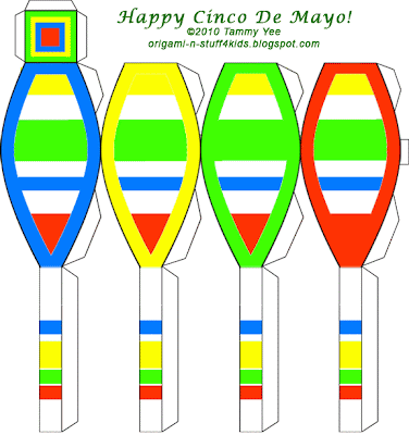 Origami n' Stuff 4 Kids: Cinco De Mayo: Paper Maracas