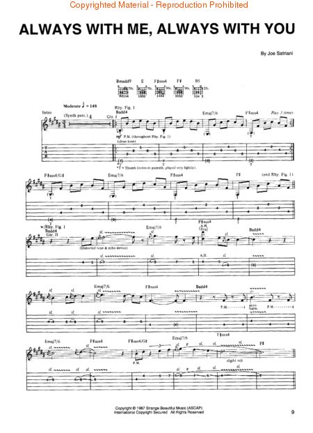 GUITAR TAB: ALWAYS WITH ME ALWAYS WITH YOU TAB