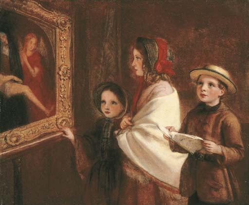 British Art: Charles Compton - A Study in the National Gallery - 1855