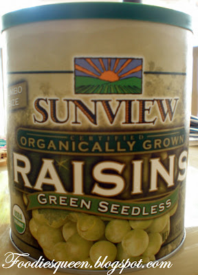 Grande. Eats : 123. Sunview Organically Grown Raisins