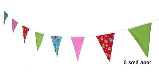 5 Små Apor: Nya vimplar/flaggspel i butiken