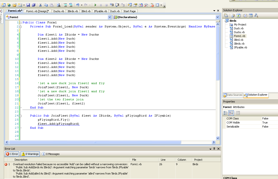 Hussein Nasser: VB.NET Polymorphism Fail